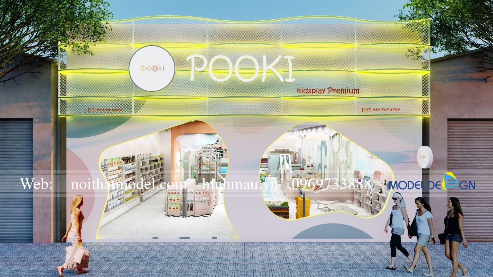 Dự án thiết kế khu vui chơi trẻ em 200m2 POOKI